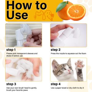 Dogs Cleaner for Paw, Pet Paw Cleaner Foam for Dogs, Dogs Paw Pad Cleaner No-Rinse Waterless Dog Shampoo Cats Feet Cleaning with Silicone Brush Easy Quickly Clean Paws for Pets