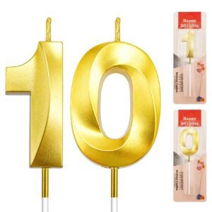 10 birthday candle, birthday candles numbers, gold birthday candles, number candles, happy birthday candles for cake, number birthday candles, ten 10th 10 birthday decorations for girls boys