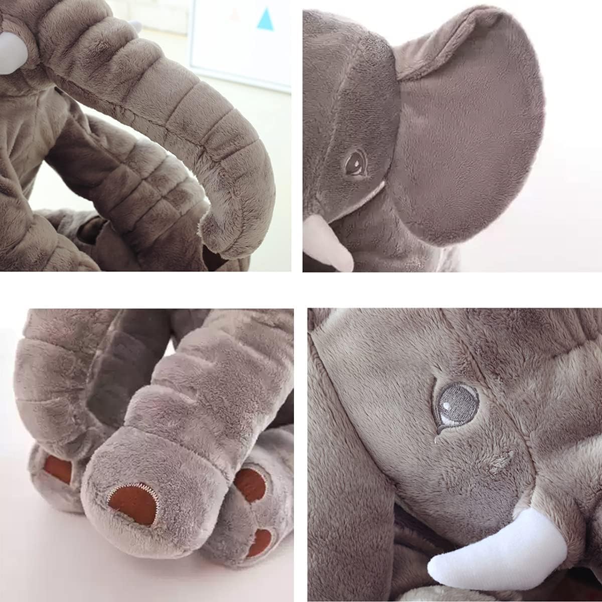 Hmcghie Giant Elephant Stuffed Animals Oversized 24 Inch Large Stuffed Elephant Pillow Toy Gray Gifts for Kids Girlfriend Home Decor