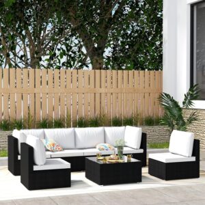 ClawsCover Outdoor Sectional Covers Waterproof,V-Shaped Patio Furniture Covers, Weatherproof Couch Covers for Sectional Sofa,Heavy Duty,Windproof and UV Resistant, 106"L/106"Lx34"Dx35.4"H