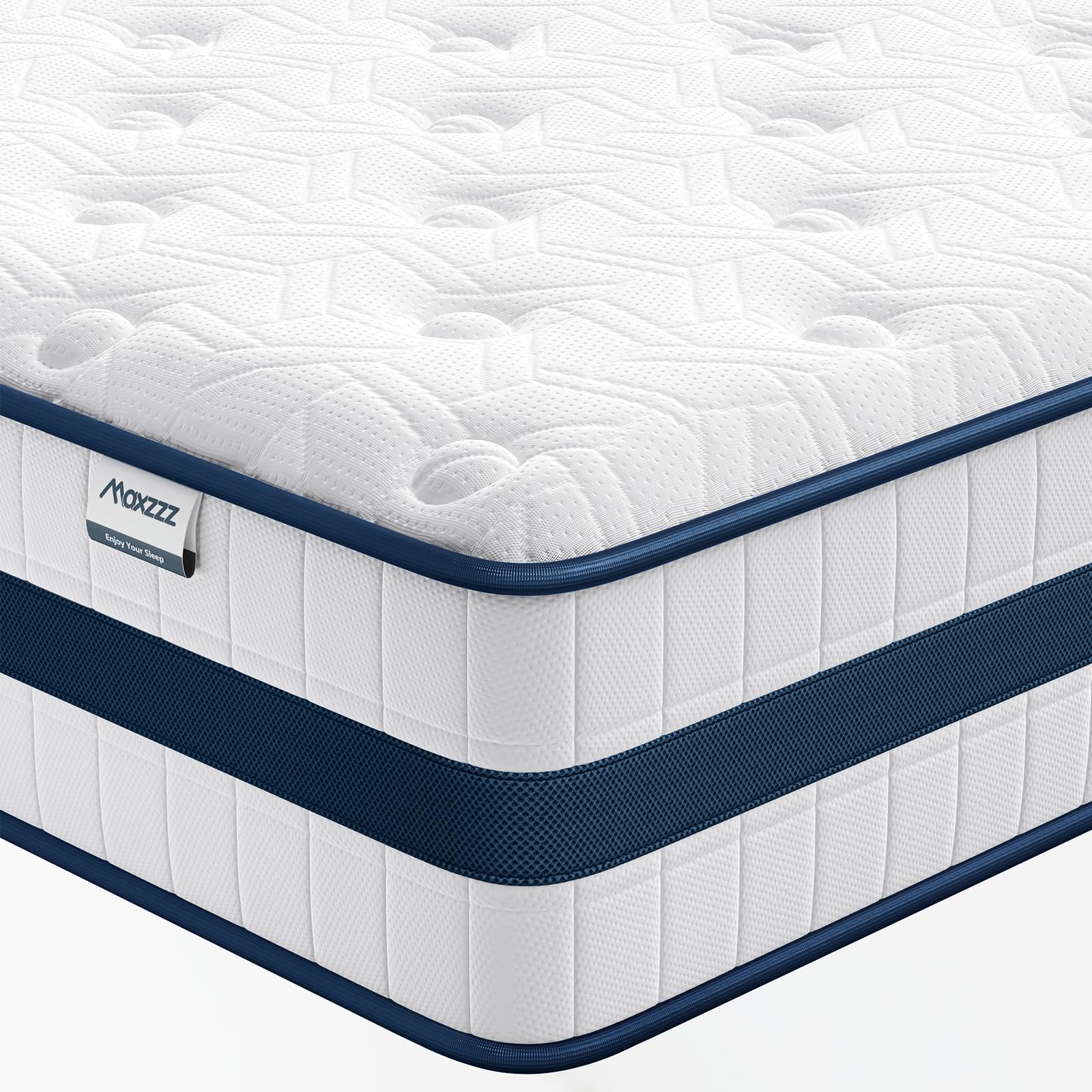 Maxzzz Full Size Mattress, 10 Inch Full Hybrid Mattress in A Box Pressure Relief & Supportive, Cooling Memory Foam & Individually Pocket Coils for Motion Isolation, Luxury Mattress