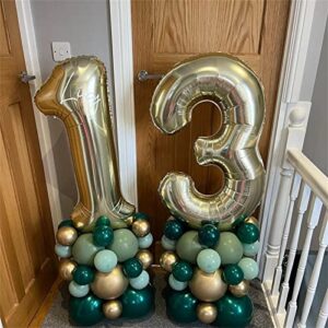 Champagne Gold Number 30 Balloons, 40 Inch Light Gold Foil Number 3 & 0 Balloons for Women, Self Inflating 30th Birthday Balloons for 30 Year Old Men Anniversary Birthday Party Decorations Supplies