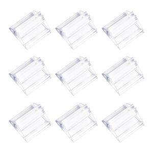 gshllo 24 pcs plastic game card stands small wedding table place cards holder paper board markers bases mini picture display stands for party favor transparent