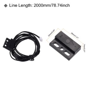 MECCANIXITY Ice Full Switch Sensor for Ice Maker Magnet Door Panel Switch 200cm Line Length Black