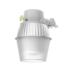 250w equivalent barn light with 29w led bulb outdoor dusk to dawn area and flood light with photocell ul listed led security light for barn garage yard warehouse 4000k 3300lm 120vac gray 1pack