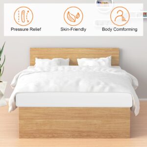 BSTOPHKL Queen Size Mattress, 6 inch Gel Memory Foam Mattress Bed-in-a-Box Medium Firm Mattresses for Cool Sleep & Pressure Relieving—Certipur Certified