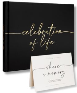 lamare funeral guest book for memorial service - in loving memory funeral guest book | celebration of life guest book with memory table sign & back pocket - guest sign in book for funeral service