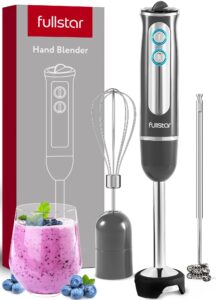 immersion blender set, hand blender electric, immersion blender handheld, 9-speed, 500w handheld blender - hand blenders immersion, hand mixer electric blenders, smoothie blender (3-in-1, gray)