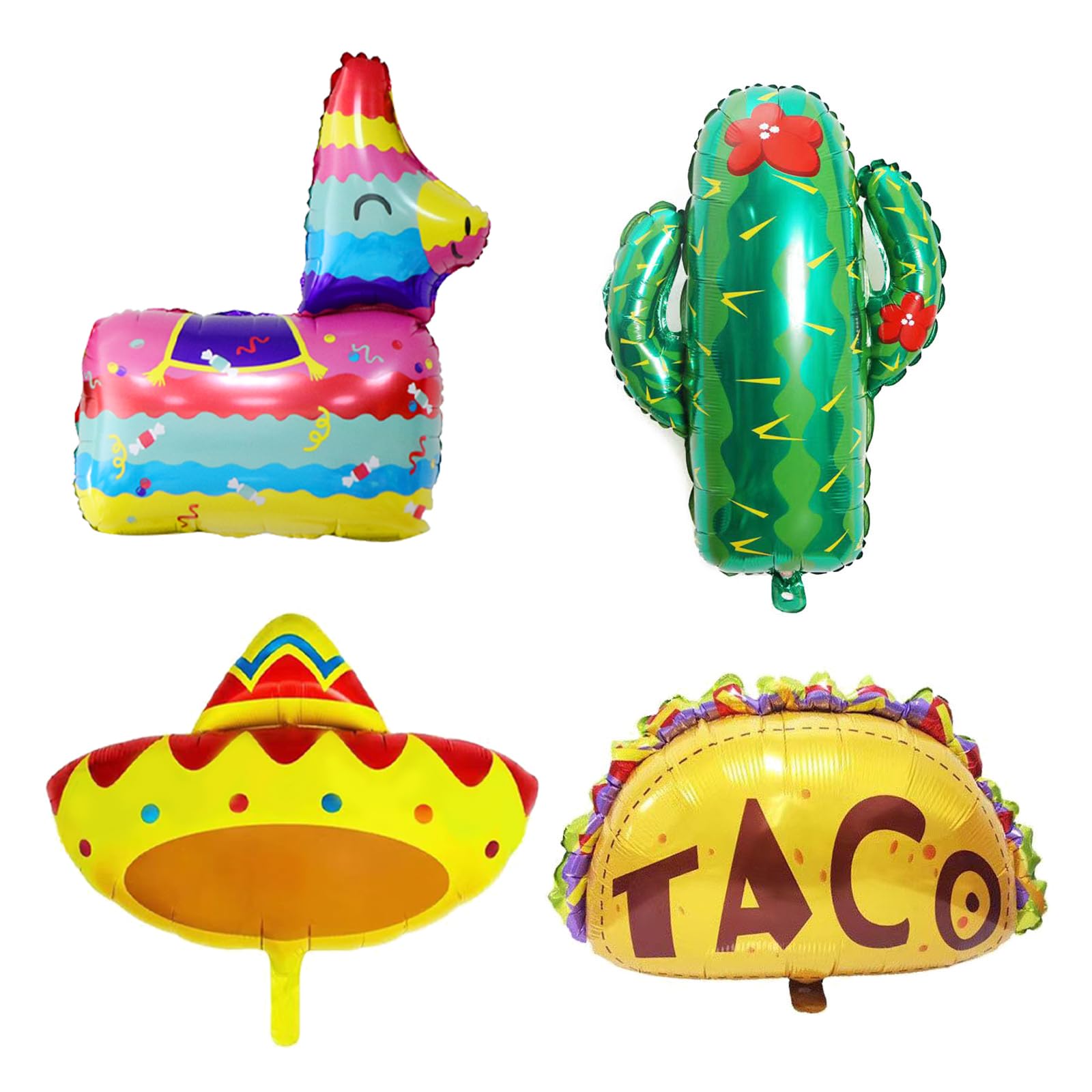 Mexican Fiesta Party Decorations 159pcs Fiesta Balloon Garland Arch Kit-Cactus Llama Sombrero Taco Foil Balloons for Taco Twosday Birthday Decorations Baby Shower Carnival Cinco De Mayo Party Supplies