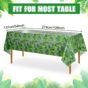 12Pack Animal Safari Tablecloth Jungle Animal Zoo Theme Party Table Cloth Leopard Tiger Zebra Giraffe Palm Leaf Print Table Cover for Jungle Safari Birthday Baby Shower Party Decorations (Six Styles)