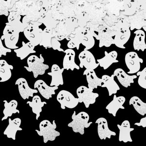 halloween ghost confetti glitter sprinkles paper scatter table decor party decorations supplies for halloween night horror spooky themed baby shower birthday haunted house, 300 pcs