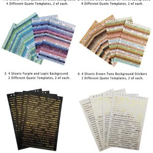 2370 Pcs Word Stickers for Journaling,40 Sheets Quote Stickers Gold Foil Small Talk Stickers for Junk Journal Craft,Scrapbooking Supplies for Bullet Journal Scrapbooking DIY Craft Card Making