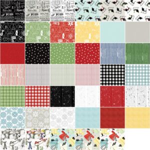 J Wecker Frisch White As Snow 5" Stacker 42 5-inch Squares Charm Pack Riley Blake Designs 5-13550-42