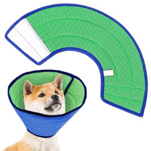 soft dog cone collars for small medium dogs, lightweight recovery elizabethan collar for dog after surgery, comfortable soft material adjustable pet cone washable (neck: 11''-14'')