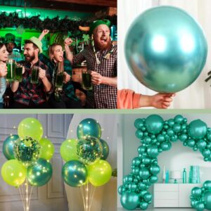 Metallic Green Balloons - Thickened 86Pcs Chrome Green Balloons Different Sizes 5/10/12/18 inch Green Balloon Garland Arch Kit for Birthday Wedding Halloween Christmas Bridal Shower Decorations