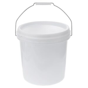 1.5 gallon plastic bucket with lid, food grade bucket bpa- durable heavy duty pail container multipurpose for kitchen farm industrial diy container supply