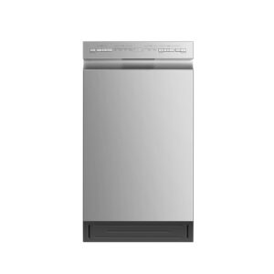 midea mdf18a1ast built-in dishwasher with 8 place settings, 6 washing programs, stainless steel tub, heated dry, energy star