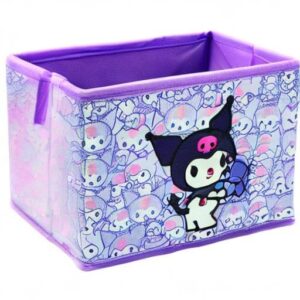 Eiodlulu Cute Collapsible Storage Bin Kawaii Foldable Baskets Cube Box Organizer Kitty For Room Home Closet Shelves Decor Gifts Accessories (S-Purple)