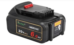 waitley 20v 6.0a replacement battery compatible with dewalt dcb200 dcd dcf dcg series cordless power tools