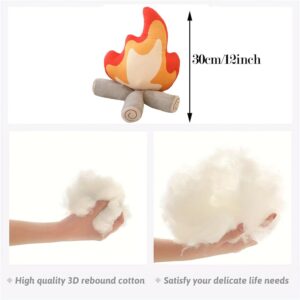 EASELR WeightedPlush Funny Campfire Plush Toys, Soft Simulation Bonfire Stuffed Plushies Doll Fake Fire Firewood Plush Pillow for Outdoor Camping Room Decor Kids Pleasantly Surprised Gifts