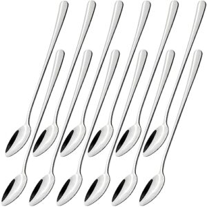 homedge stainless steel long handle spoon, 8.3 inches cocktail stirring spoons, coffee spoon,set of 12