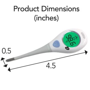 Vicks RapidRead Digital Thermometer, Temperature Readings in 2 Seconds, Use as Oral Thermometer, Baby Rectal Thermometer or Under The Arm, Water Resistant, FSA and HSA Eligible