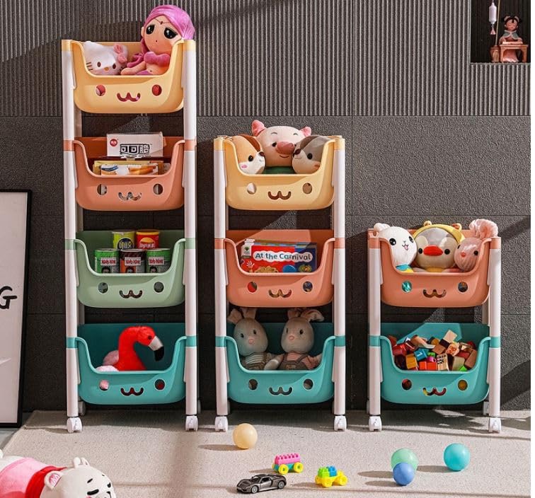 The Simple Co. Colorful Multi-Layer Cute Children's Storage Bin (Two Tier)