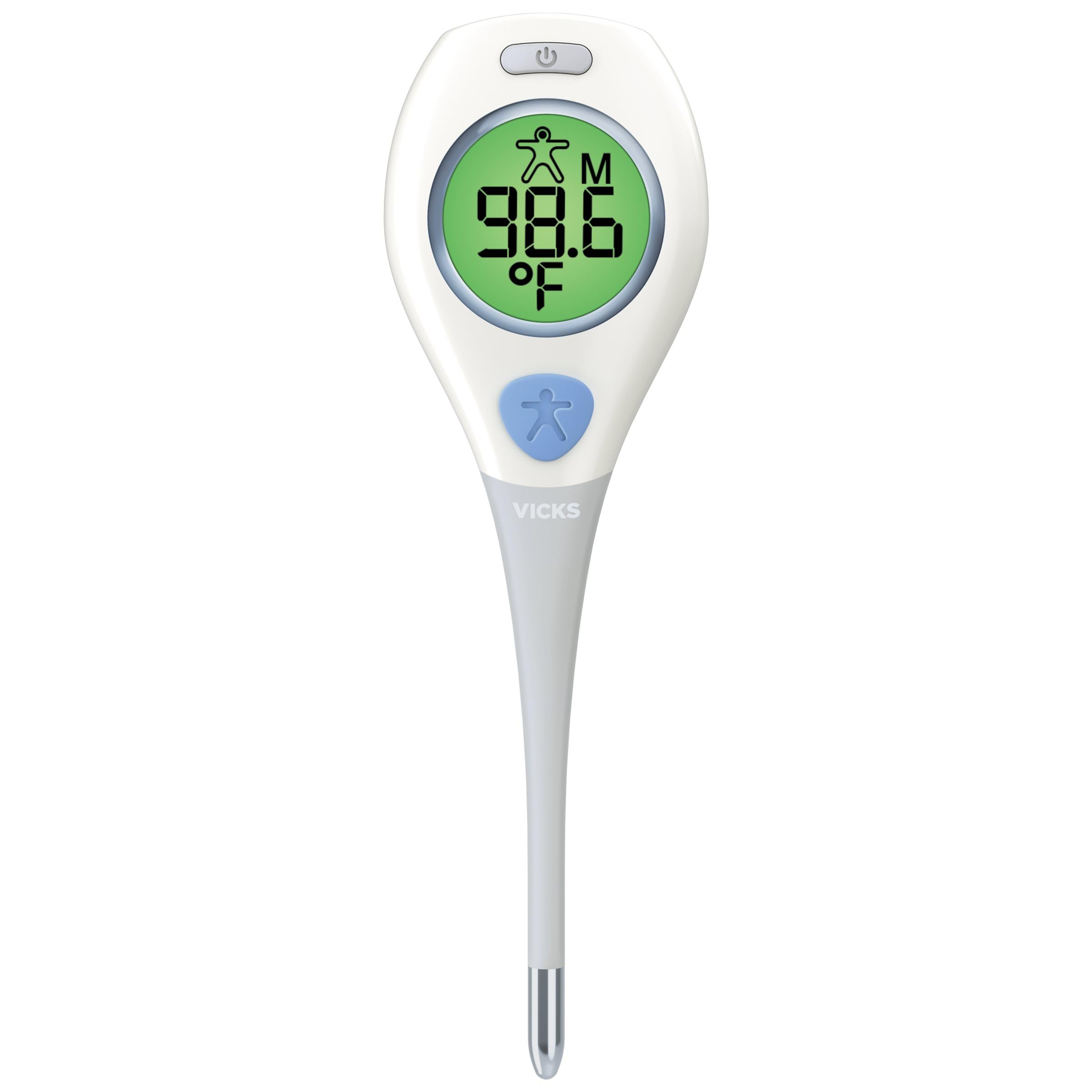 Vicks RapidRead Digital Thermometer, Temperature Readings in 2 Seconds, Use as Oral Thermometer, Baby Rectal Thermometer or Under The Arm, Water Resistant, FSA and HSA Eligible