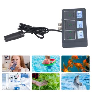 8 in 1 Water Quality Monitor S.G EC Salt ORP CF Temp Multi Parameter Wall Mount Water Quality Tester for Aquarium Hydroponics Laboratories (US Plug 110V)