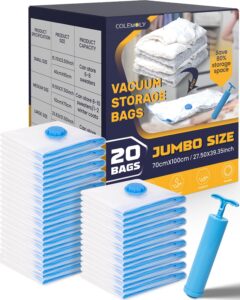 vacuum storage bags with hand pump 20 jumbo space saver seal storage bags for clothes compression bags for travel