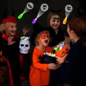 Halloween Party Favors for Kids, 36Pcs LED Light Up Finger Lights Halloween Goodie Bag Pinata Fillers Treats Spooky Glow in The Dark Toys Bulk for Halloween Party Classroom Prizes Trick or Treat Gifts