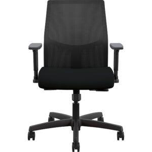 HON Ignition 2.0 4-Way Stretch Low-Back MESH Task Chair, Supports UP to 300 LB, 16.75" to 21.25" SEAT Height, Black