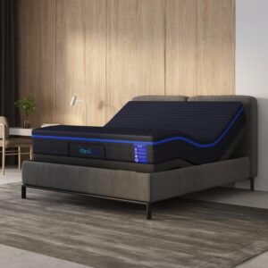 iDealBed S4 Nebula Luxury Hybrid Mattress + 4i Custom Adjustable Bed Sleep System, Comfort, Cooling & Support, Advanced Silent Operation, Massage (Medium Firm, Full)