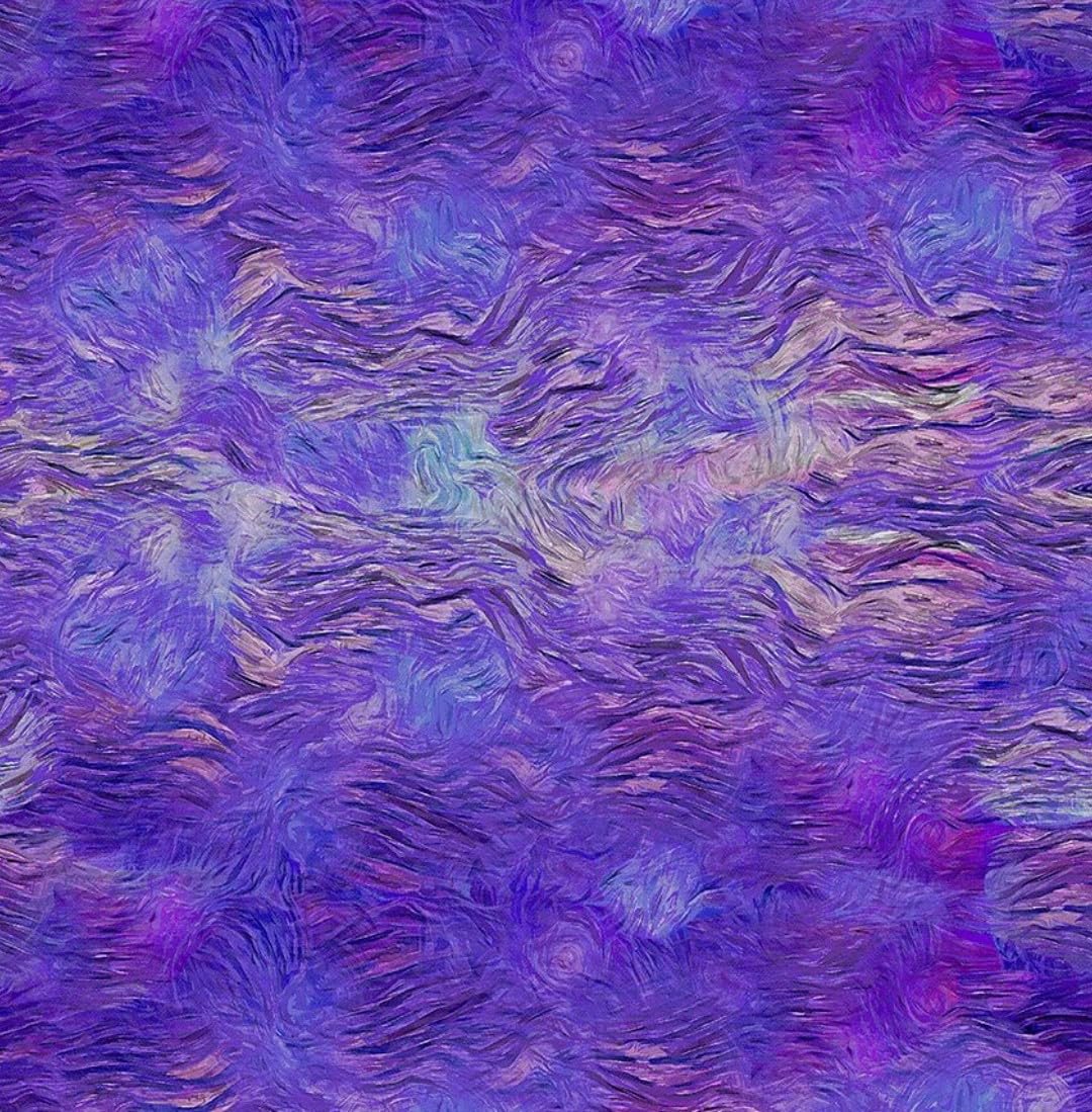 Timeless Treasures Wild Iris Purple Impasto Art Texture Cotton Fabric by The Yard CD2334-PURPLE