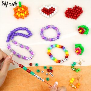 Dowsabel Friendship Bracelet Kit, 24 Colors Bracelet Making Kit Pony Beads for Jewelry Making, Letter Beads Heart Beads for Bracelet Making, Ideal Gifts for Teen Girls Kids Adults