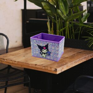 Eiodlulu Cute Collapsible Storage Bin Kawaii Foldable Baskets Cube Box Organizer Kitty For Room Home Closet Shelves Decor Gifts Accessories (S-Purple)