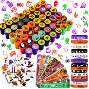 mgparty 288 pack halloween party favors bulk toys for kids - tattoos stamps slap bracelets rubber bracelets halloween pinata stuffers trick-or-treat goodie bag fillers classroom game prizes