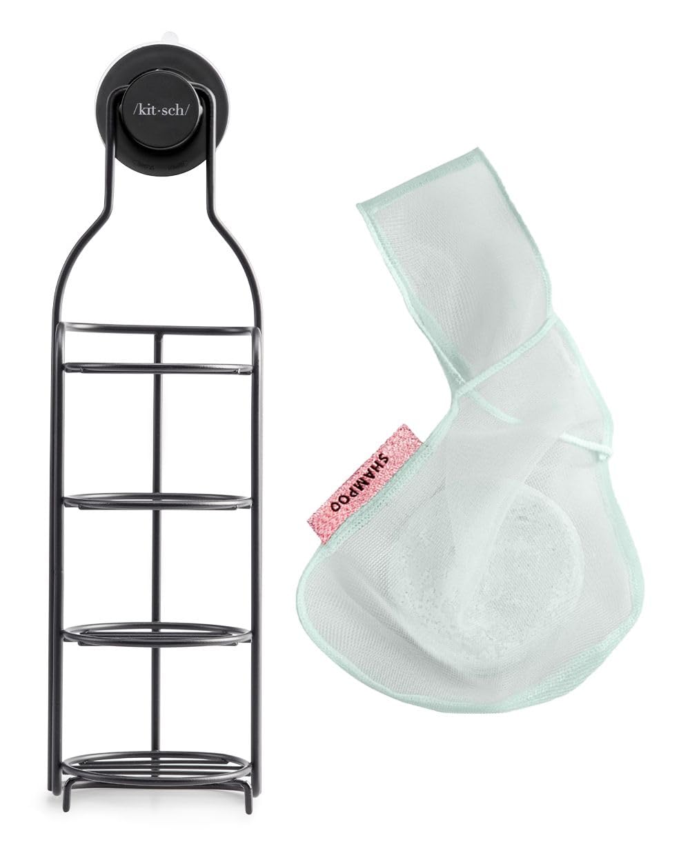 Kitsch Self Draining Shower Caddy and Bottle Free Beauty Soap Bar Bag with Discount