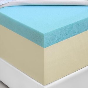 Furinno Tidur Cooling Gel Memory Foam Mattress, 8 Inch, Queen, White