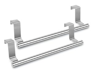 ds. distinctive style kitchen towel holder over cabinet door towel bar 2 pieces stainless steel kitchen towel hanger