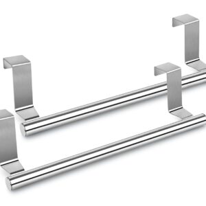 DS. DISTINCTIVE STYLE Kitchen Towel Holder Over Cabinet Door Towel Bar 2 Pieces Stainless Steel Kitchen Towel Hanger