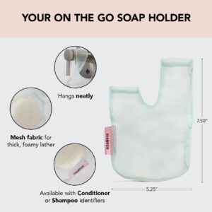 Kitsch Self Draining Shower Caddy and Bottle Free Beauty Soap Bar Bag with Discount