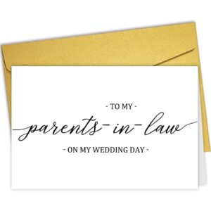 Nchigedy To Future Parents In Law On Our Wedding Day Card, Wedding Day Card for Mom And Dad of Bride Or Groom, Wedding Day Gift for Future In Laws