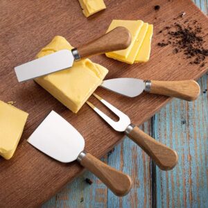 4 Cheese Knives Set-Mini Knife, Butter Knife & Fork