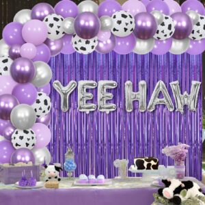 Cheereveal Cowgirl Bachelorette Party Decorations Purple, Yeehaw Bachelorette Balloon Garland Kit, Nashville Bachelorette Party Decorations Disco Cowgirl for Western Bridal Shower Party Supplies