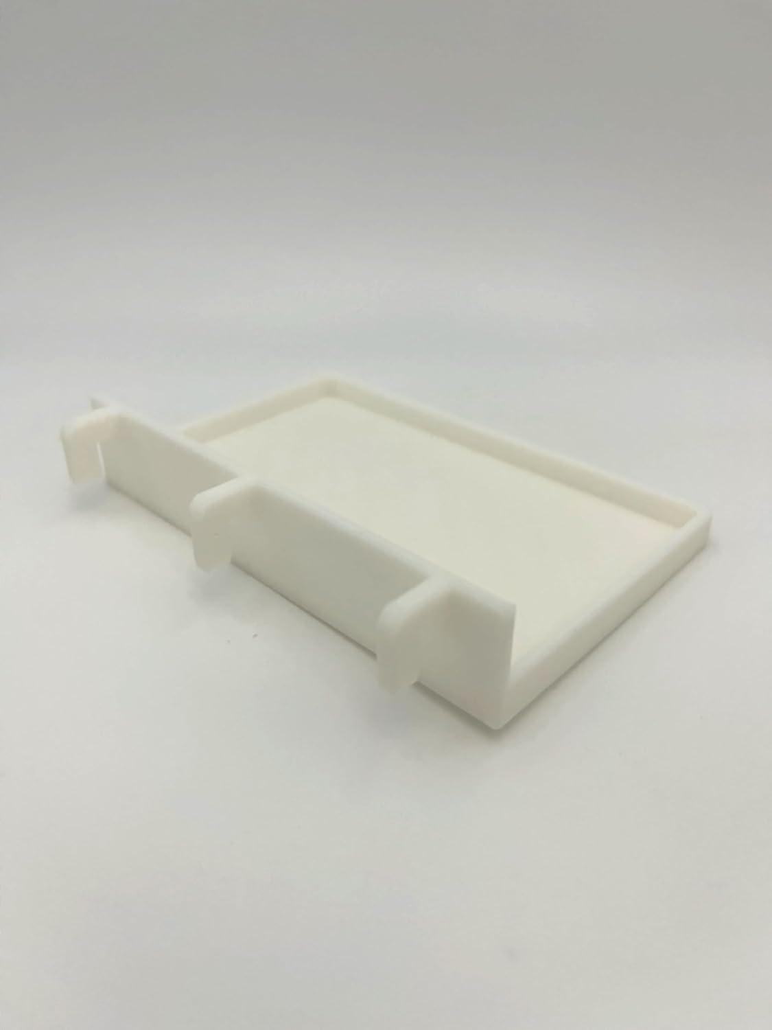 Hautico 3 Units of Storage Shelves, Peg Boards Accessories Compatible with IKEA Skadis System for Books, Wallets, Coins or Mini Toys, 3D Printed (White, 4"X2.4" (10cm X 6cm))