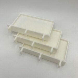 Hautico 3 Units of Storage Shelves, Peg Boards Accessories Compatible with IKEA Skadis System for Books, Wallets, Coins or Mini Toys, 3D Printed (White, 4"X2.4" (10cm X 6cm))