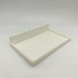 Hautico 3 Units of Storage Shelves, Peg Boards Accessories Compatible with IKEA Skadis System for Books, Wallets, Coins or Mini Toys, 3D Printed (White, 4"X2.4" (10cm X 6cm))