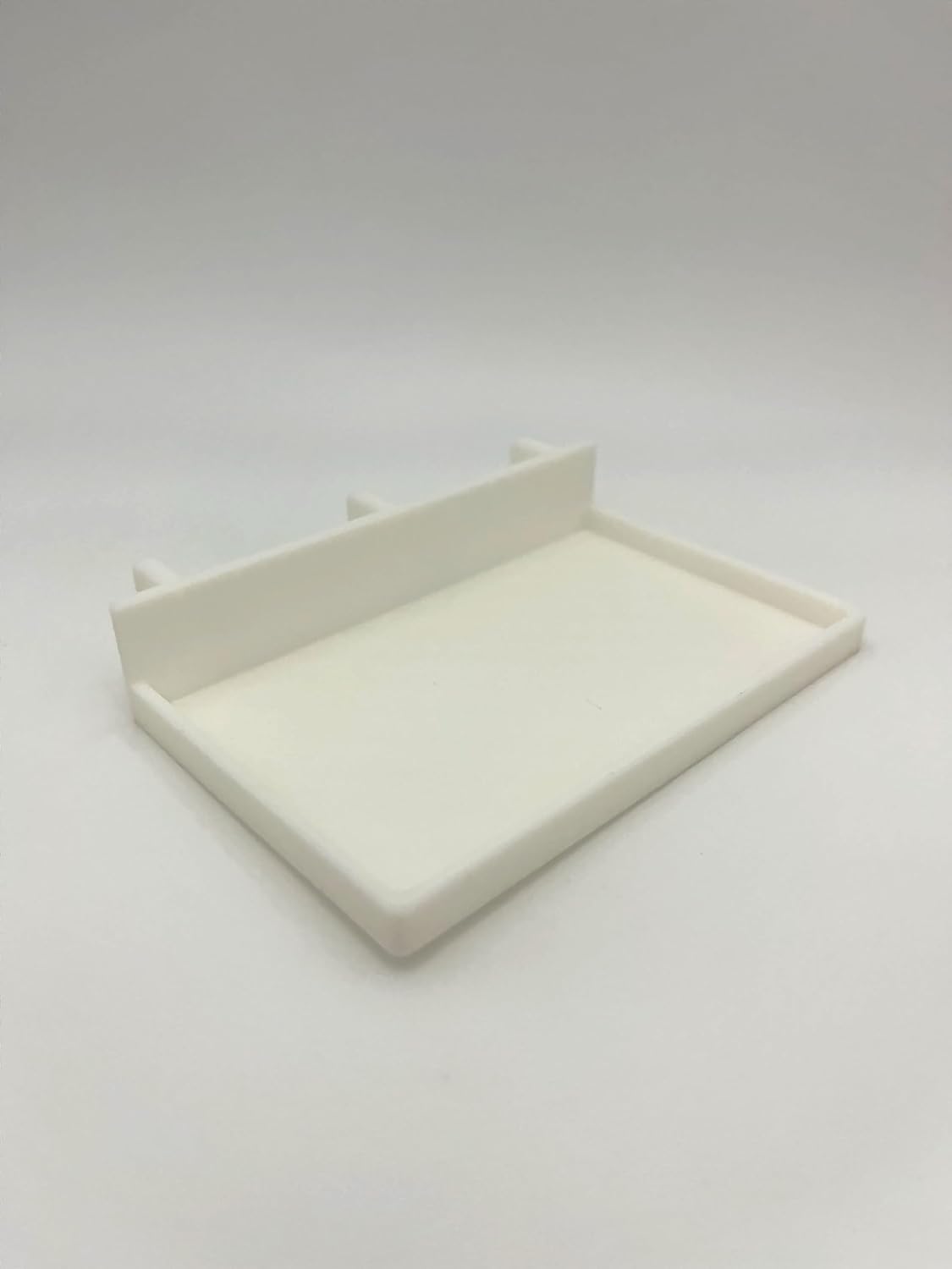 Hautico 3 Units of Storage Shelves, Peg Boards Accessories Compatible with IKEA Skadis System for Books, Wallets, Coins or Mini Toys, 3D Printed (White, 4"X2.4" (10cm X 6cm))