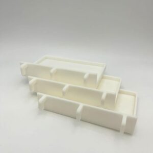 Hautico 3 Units of Storage Shelves, Peg Boards Accessories Compatible with IKEA Skadis System for Books, Wallets, Coins or Mini Toys, 3D Printed (White, 4"X2.4" (10cm X 6cm))